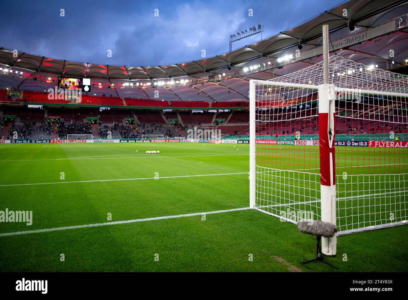 DFB Cup, overview, blue hour, goal, outside microphone, MHPArena, MHP ...