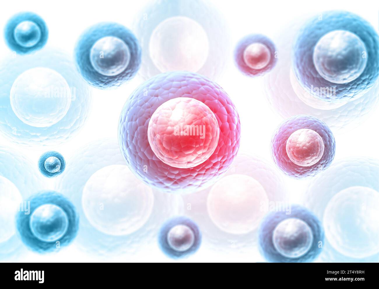Human cells with Scientific background. 3d render Stock Photo - Alamy