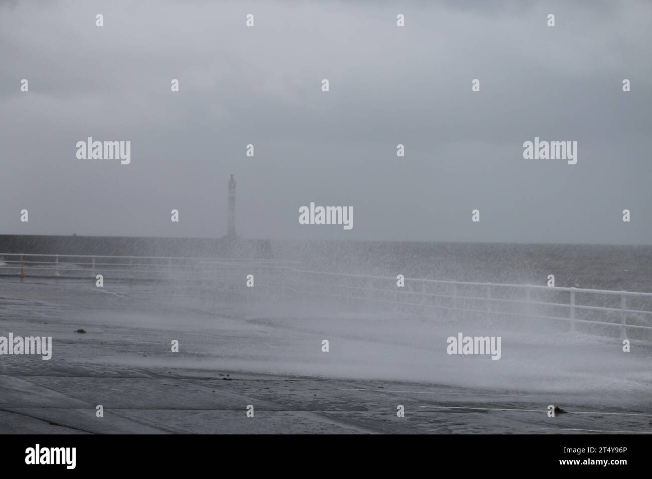 Aberystwyth Wales UK weather 2nd November 2023 . Storm Ciaran hits west ...