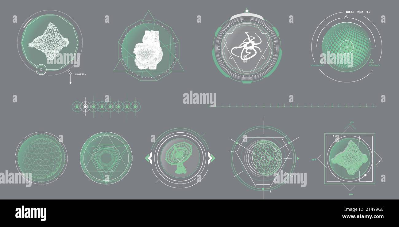 Circular vector infographic elements for sci-fi interface Stock Vector ...