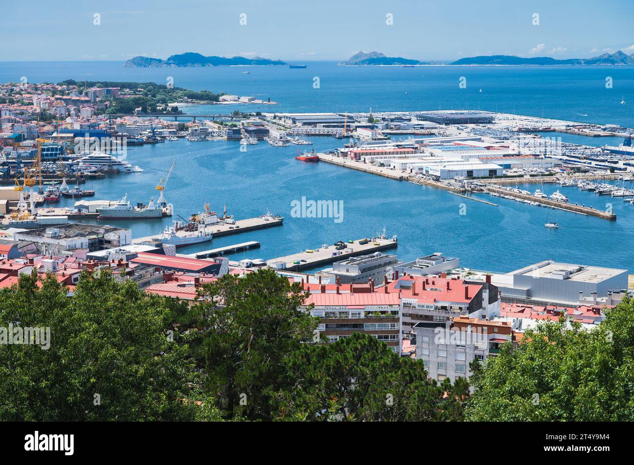 The view from the hill in Parque Monte del Castro, park located on a ...