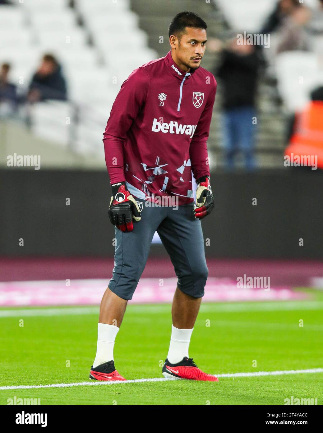 London, UK. November 1, 2023. West Ham United goalkeeper Alphonse ...