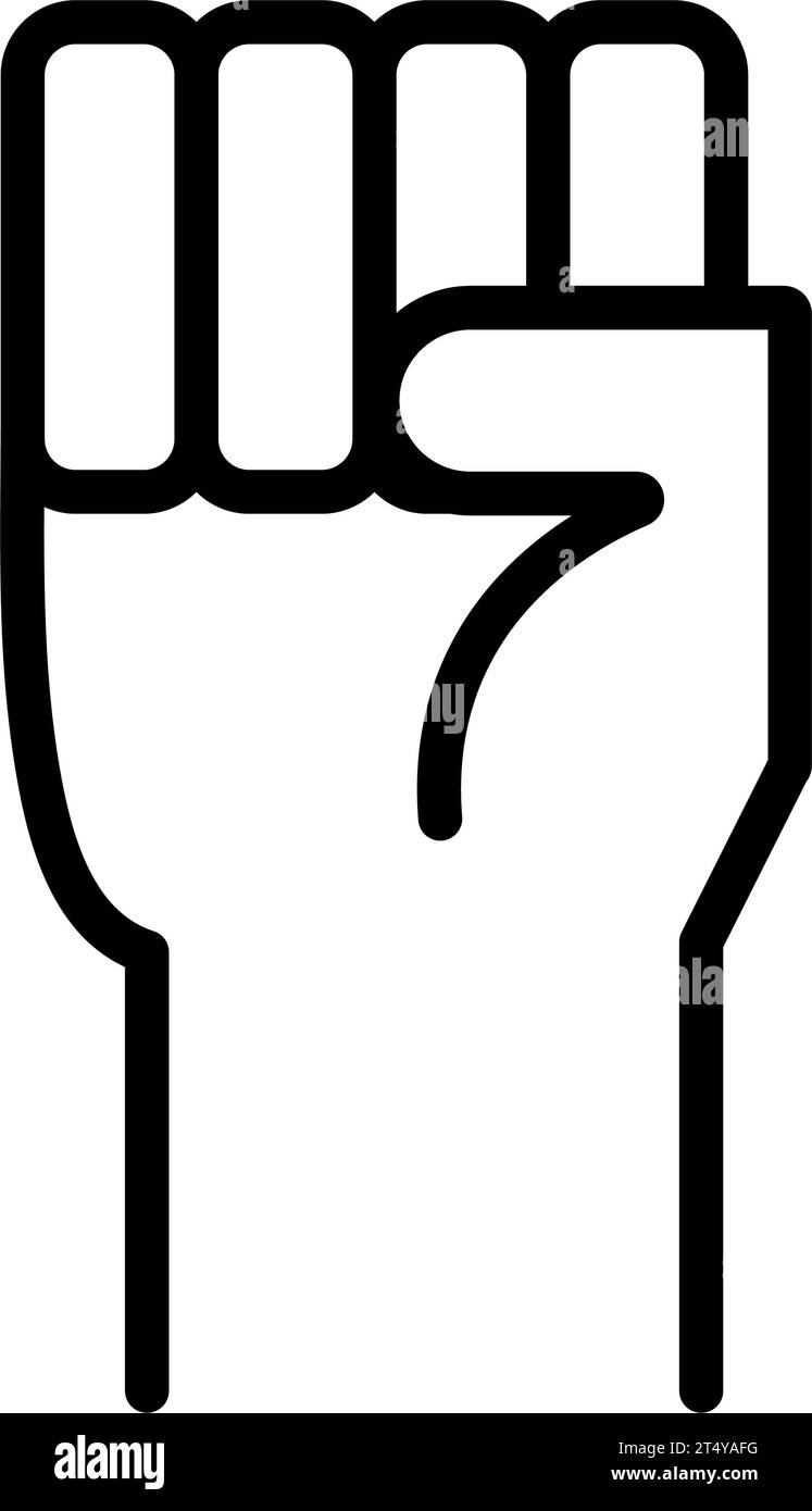 raised fist icon Stock Vector Image & Art - Alamy