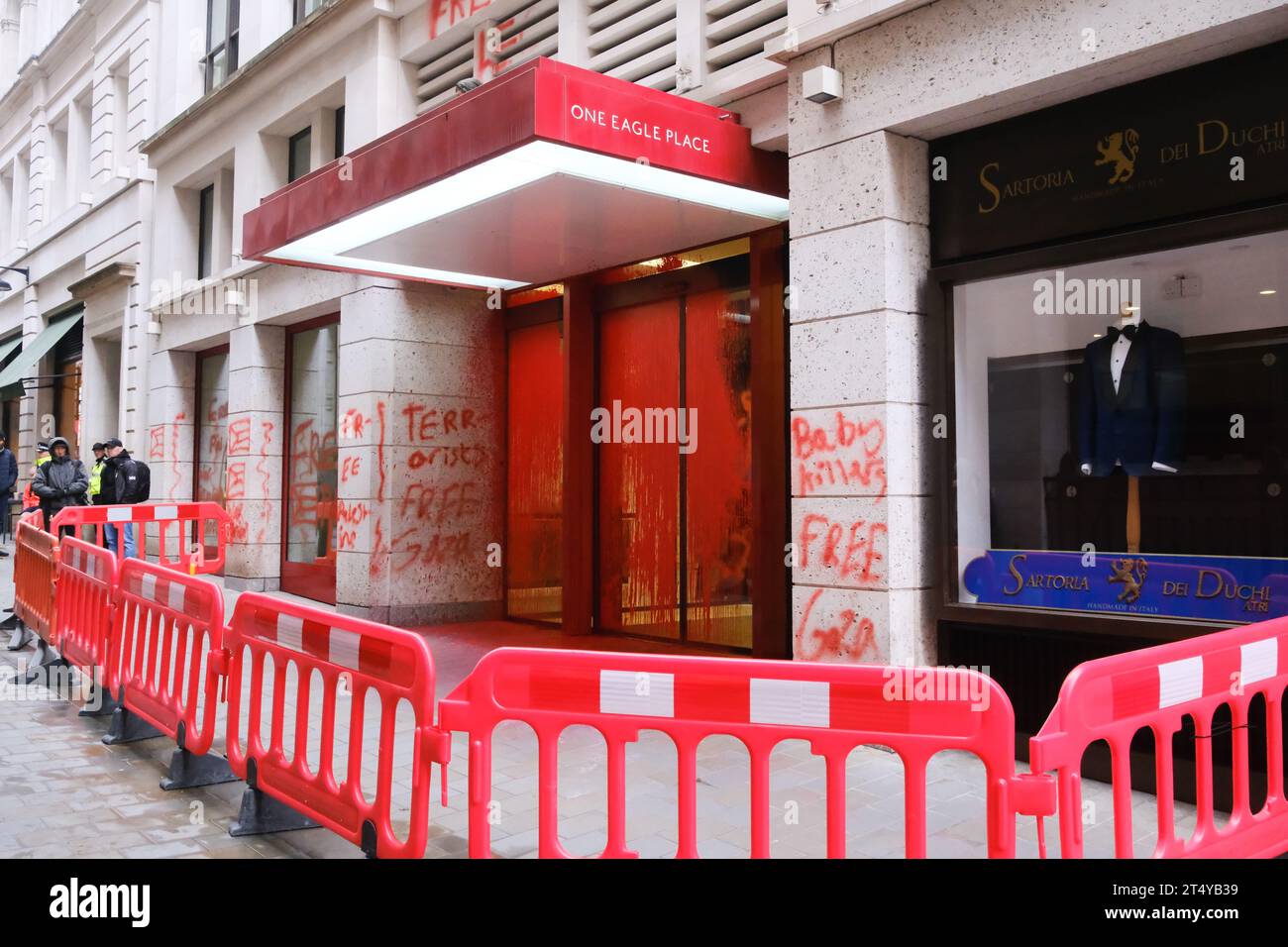 One Eagle Place, London, UK. 2nd Nov 2023. Hamas Israel war. Free Gaza ...