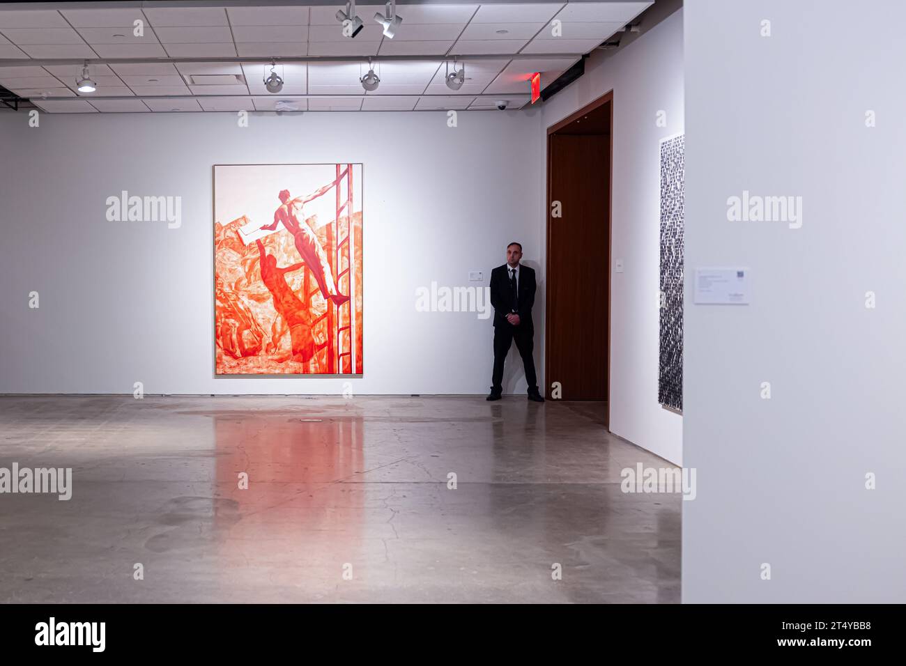 New York, USA. 01st Nov, 2023. A worker at Sotheby's Marquee Week ...