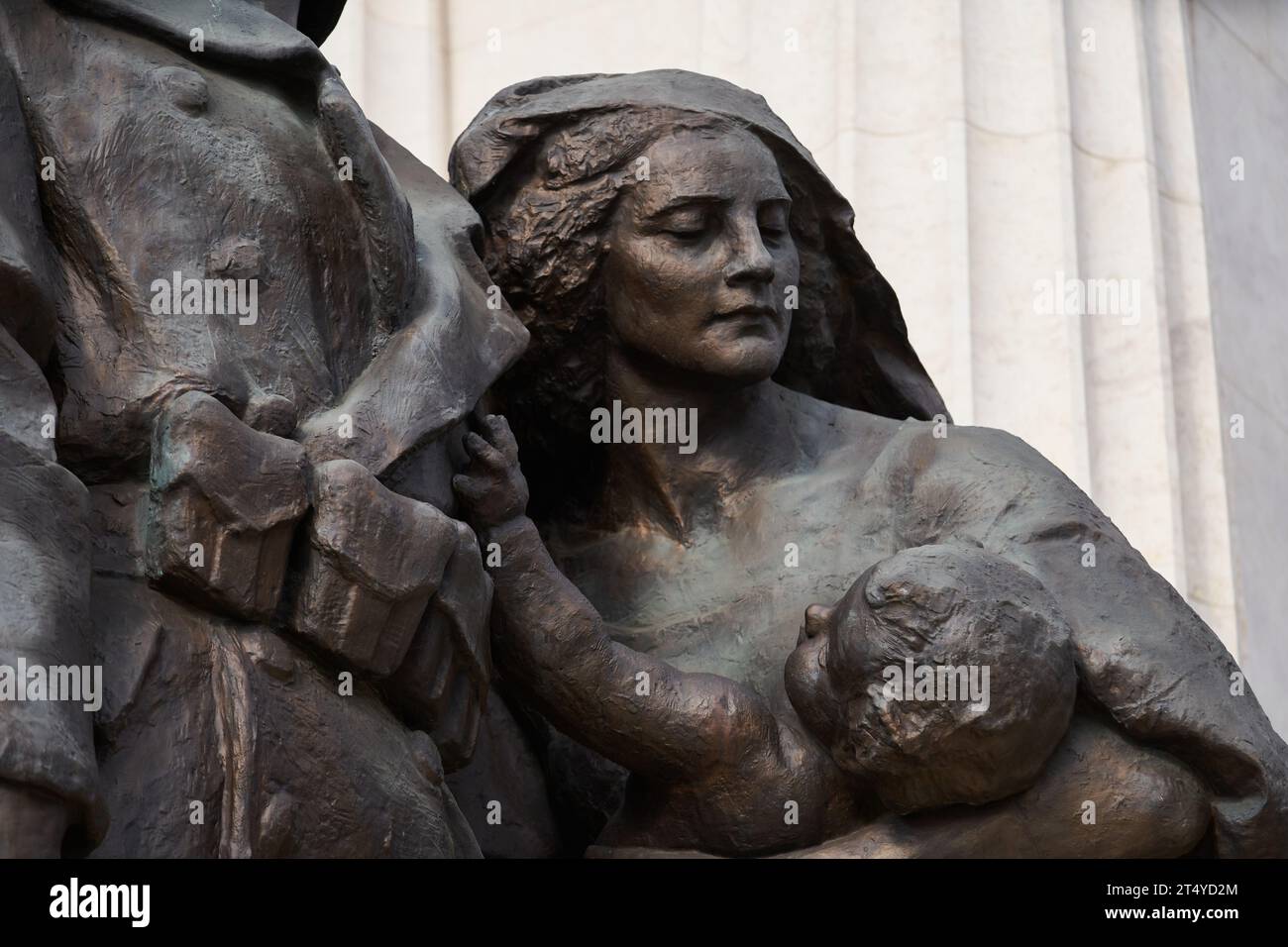 Details of the bronze statue of Istvan Tisza (Hungarian: Count István ...