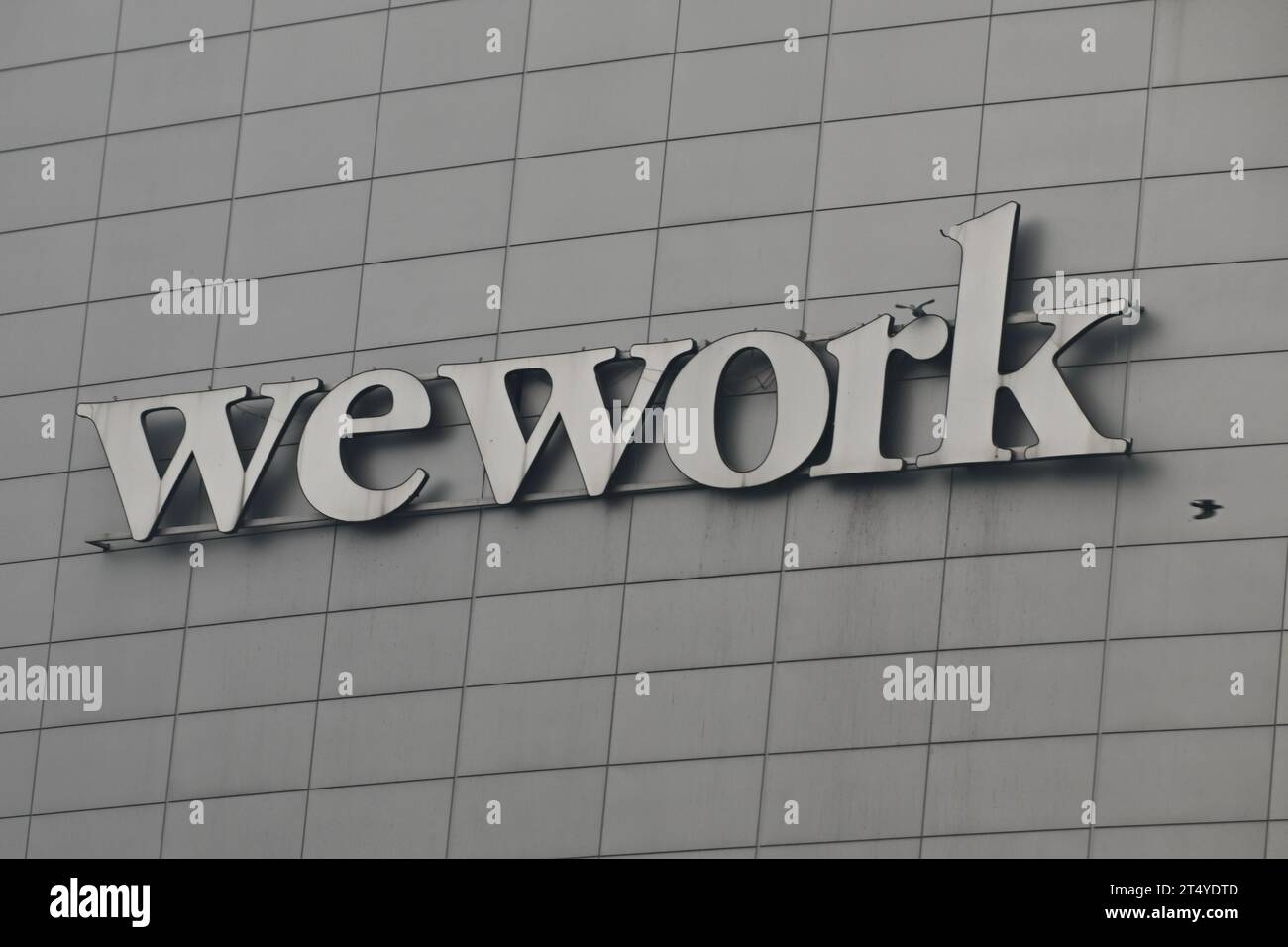 New Delhi, Delhi, India. 2nd Nov, 2023. A Signage of WeWork Inc. can be ...