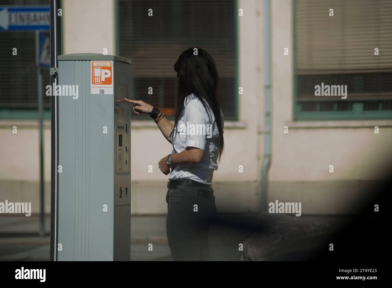 Parking Meter Or Pay And Display Machine For Purchasing A Ticket ...