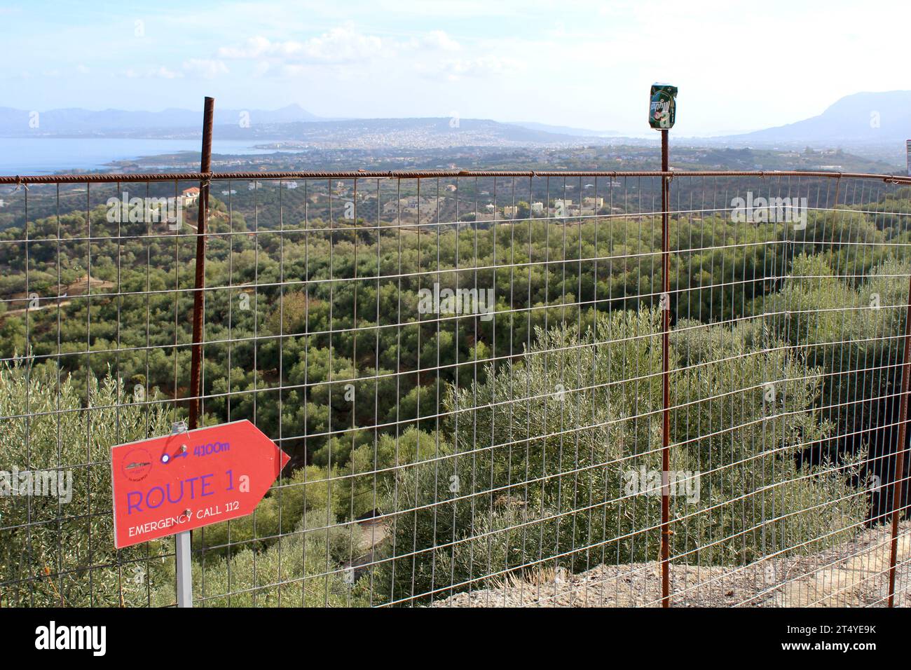 Walking in Crete - Directional route marker on Agia Marine, Crete walk ...