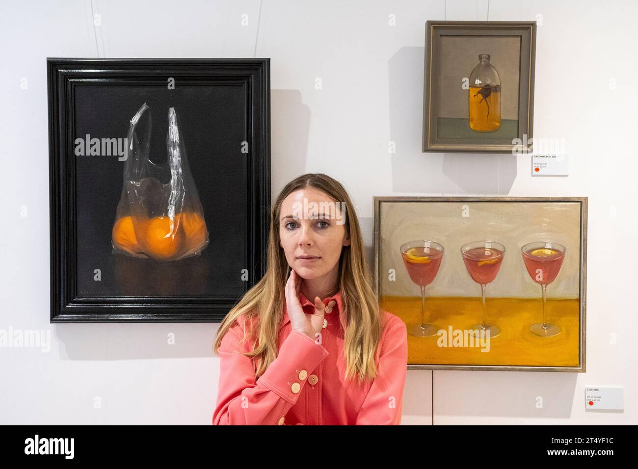 London, UK. 2 November 2023. Contemporary artist Florence Houston with ...