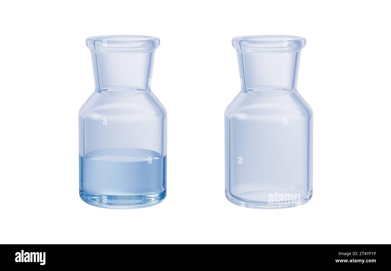 Isolated chemical instruments, 3d rendering. Digital drawing Stock ...