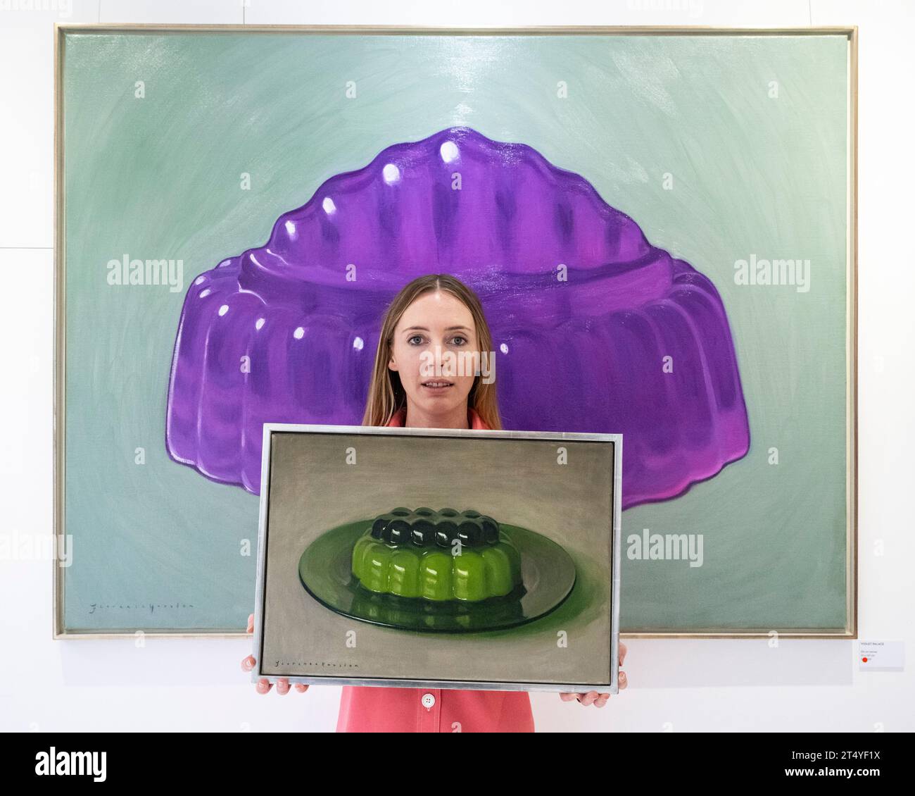 London, UK. 2 November 2023. Contemporary artist Florence Houston holds ...