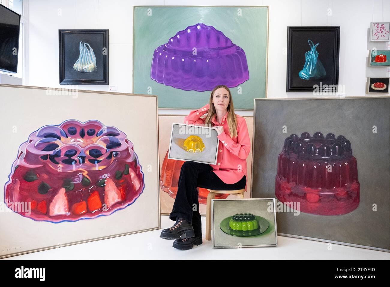 London, UK. 2 November 2023. Contemporary artist Florence Houston with ...