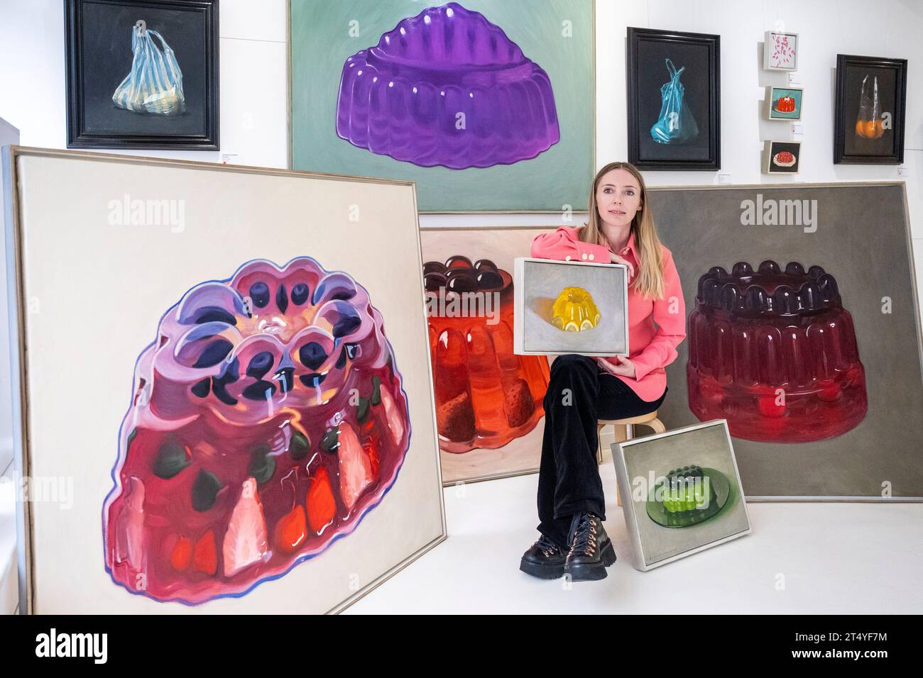 London, UK. 2 November 2023. Contemporary artist Florence Houston with ...