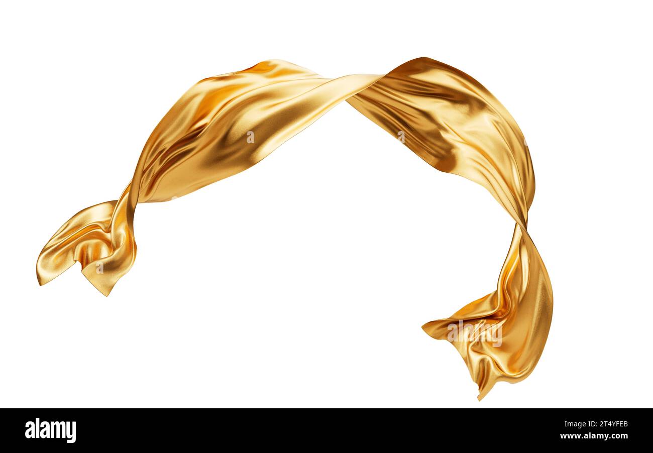 Flowing wave cloth curve line, 3d rendering. 3D illustration Stock ...
