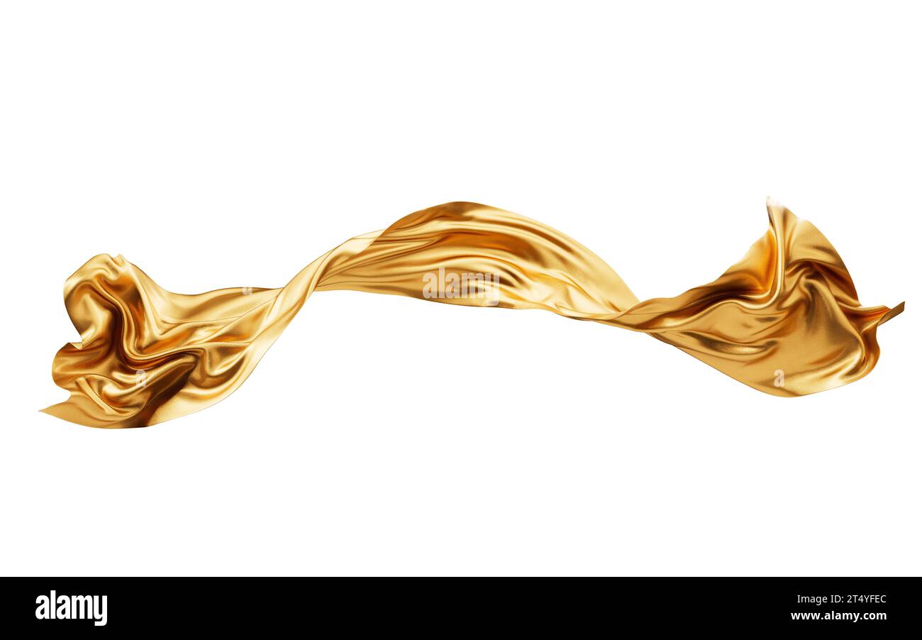 Flowing wave cloth curve line, 3d rendering. 3D illustration Stock ...