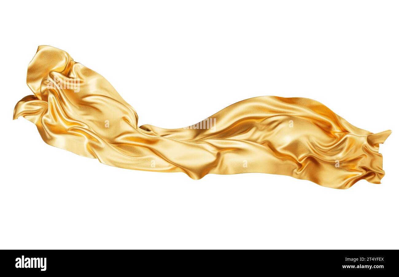 Flowing wave cloth curve line, 3d rendering. 3D illustration Stock ...