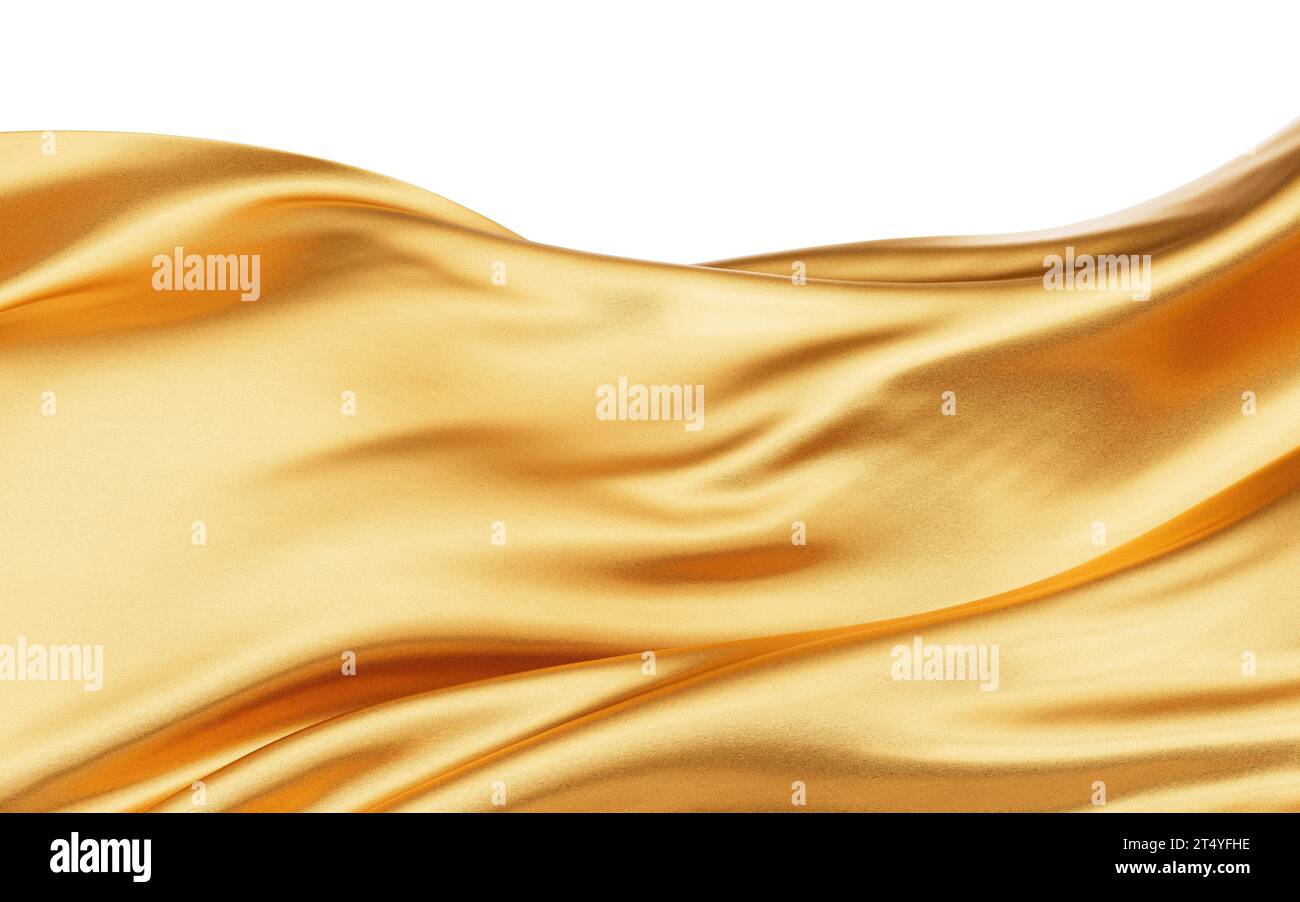 Flowing wave cloth background, 3d rendering. 3D illustration Stock ...