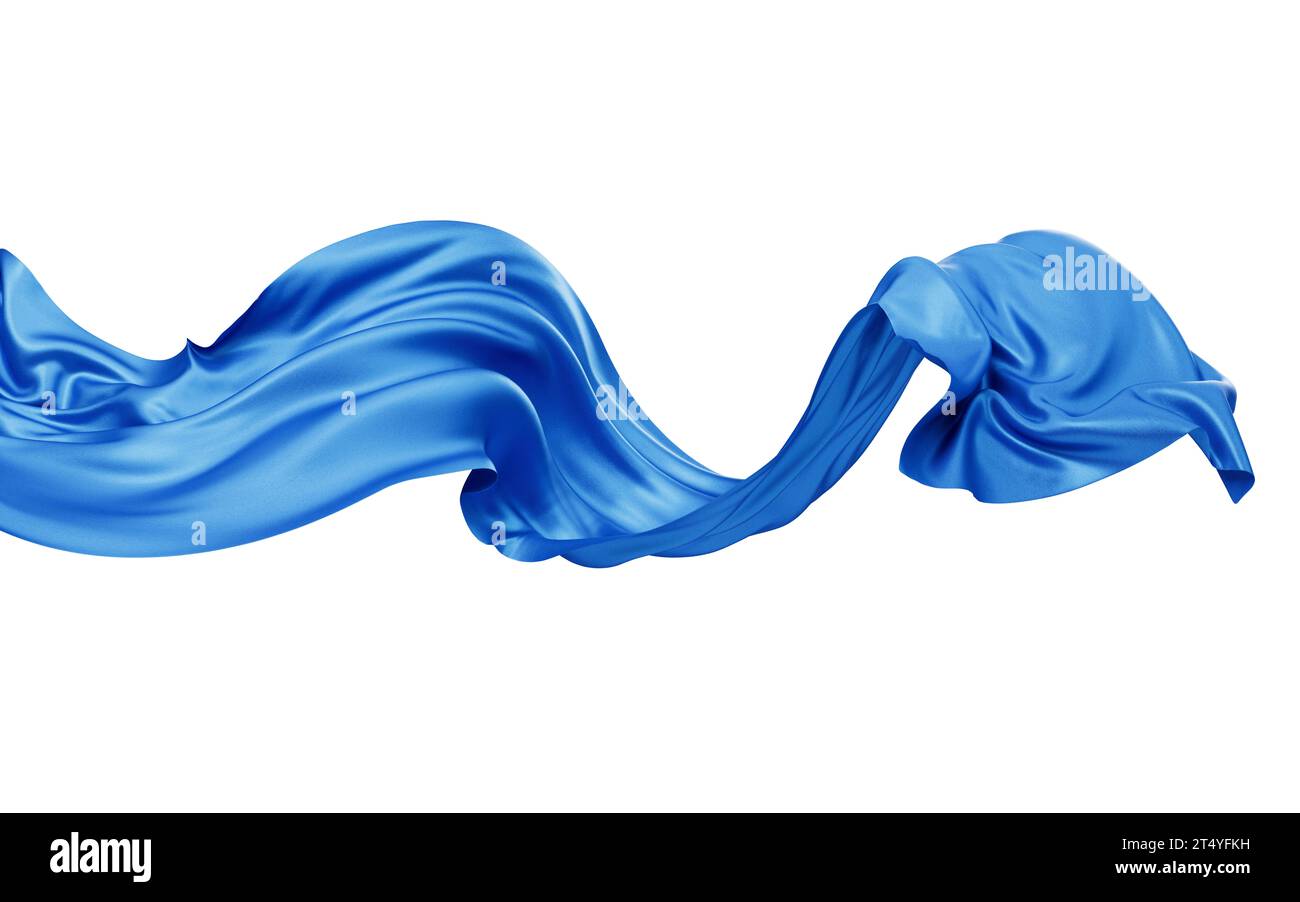 Flowing wave cloth curve line, 3d rendering. 3D illustration Stock ...