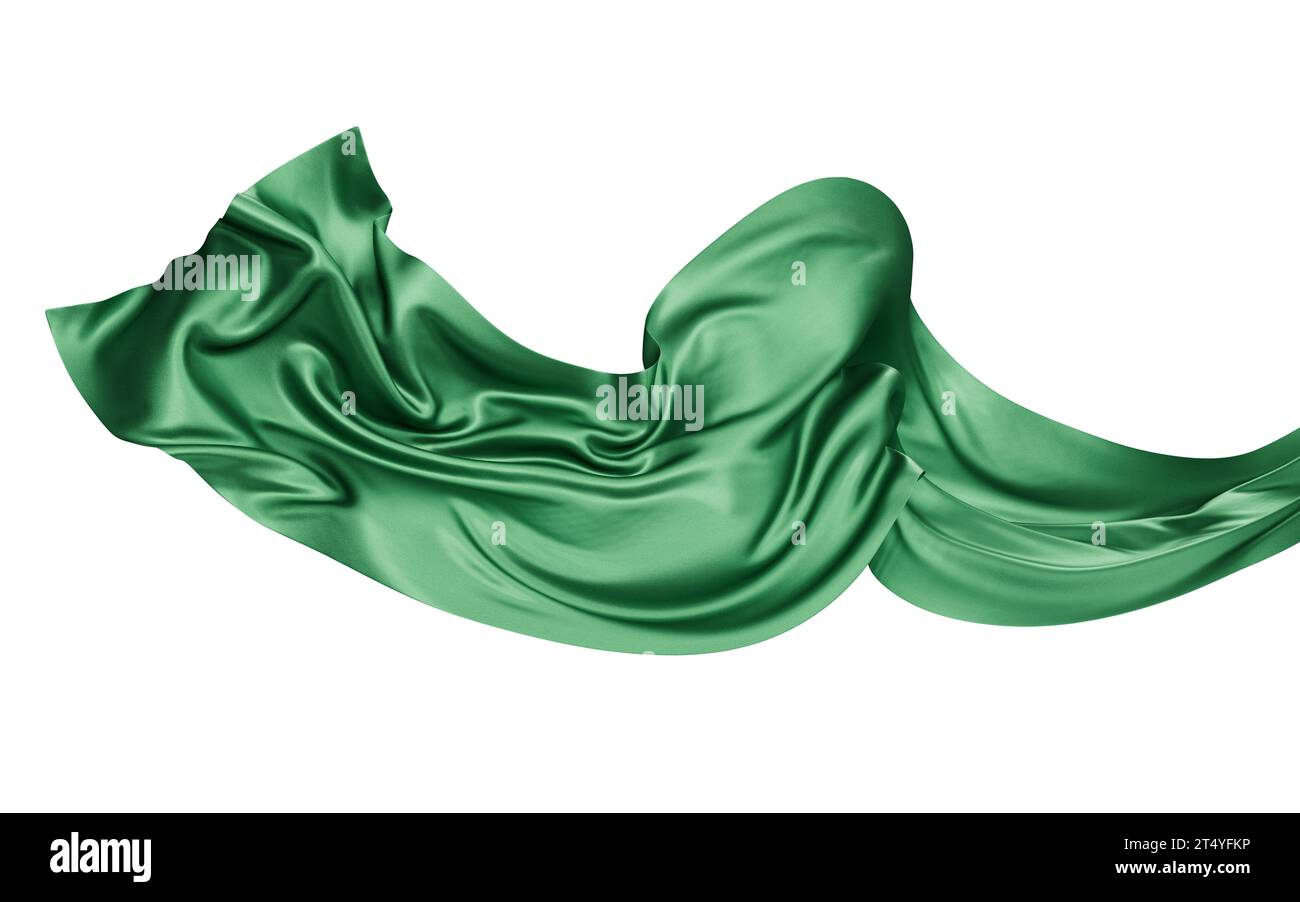 Flowing wave cloth curve line, 3d rendering. 3D illustration Stock ...