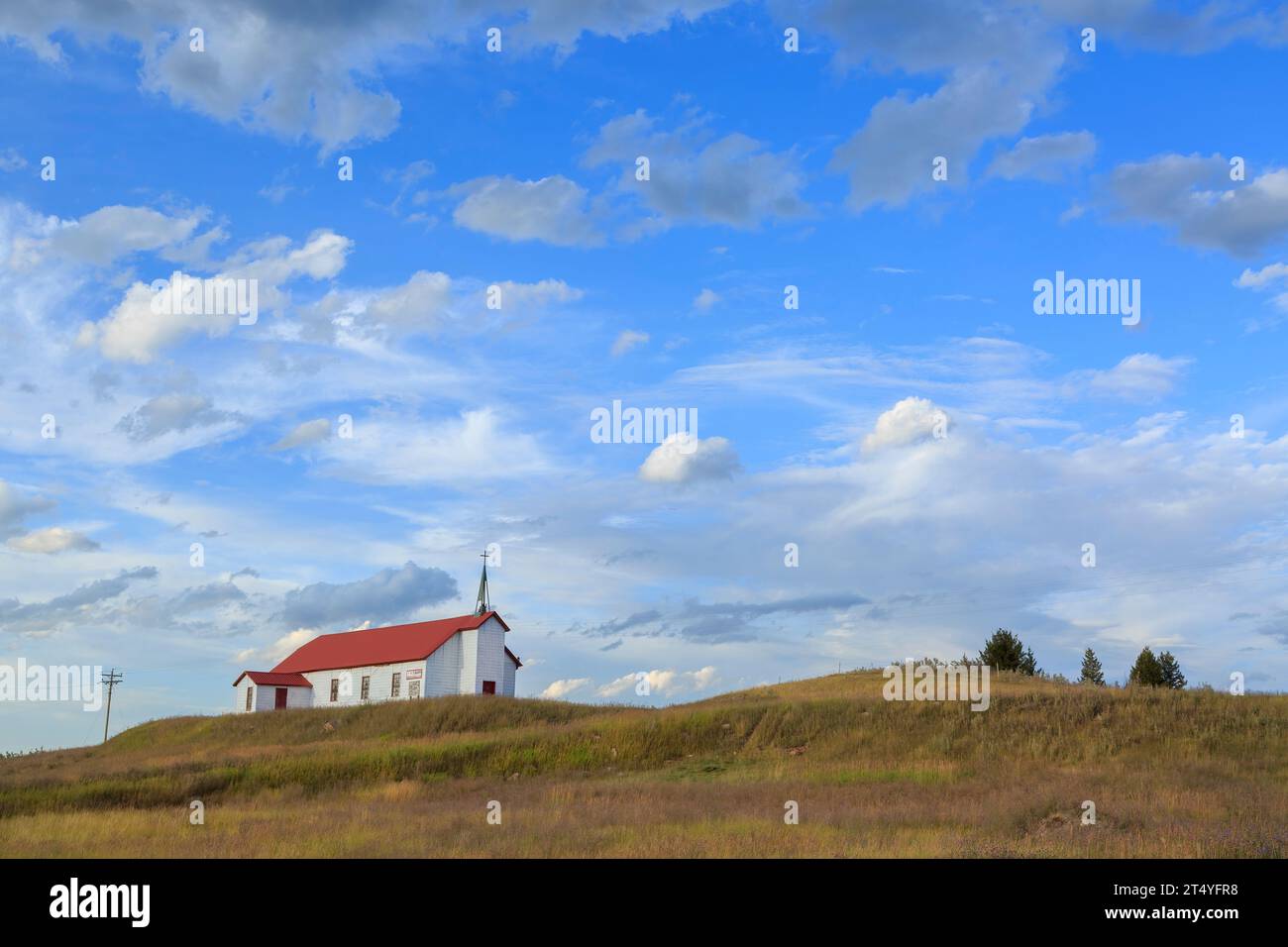 St. Mary Church on a hilltop at Babb, Montana, USA Stock Photo - Alamy
