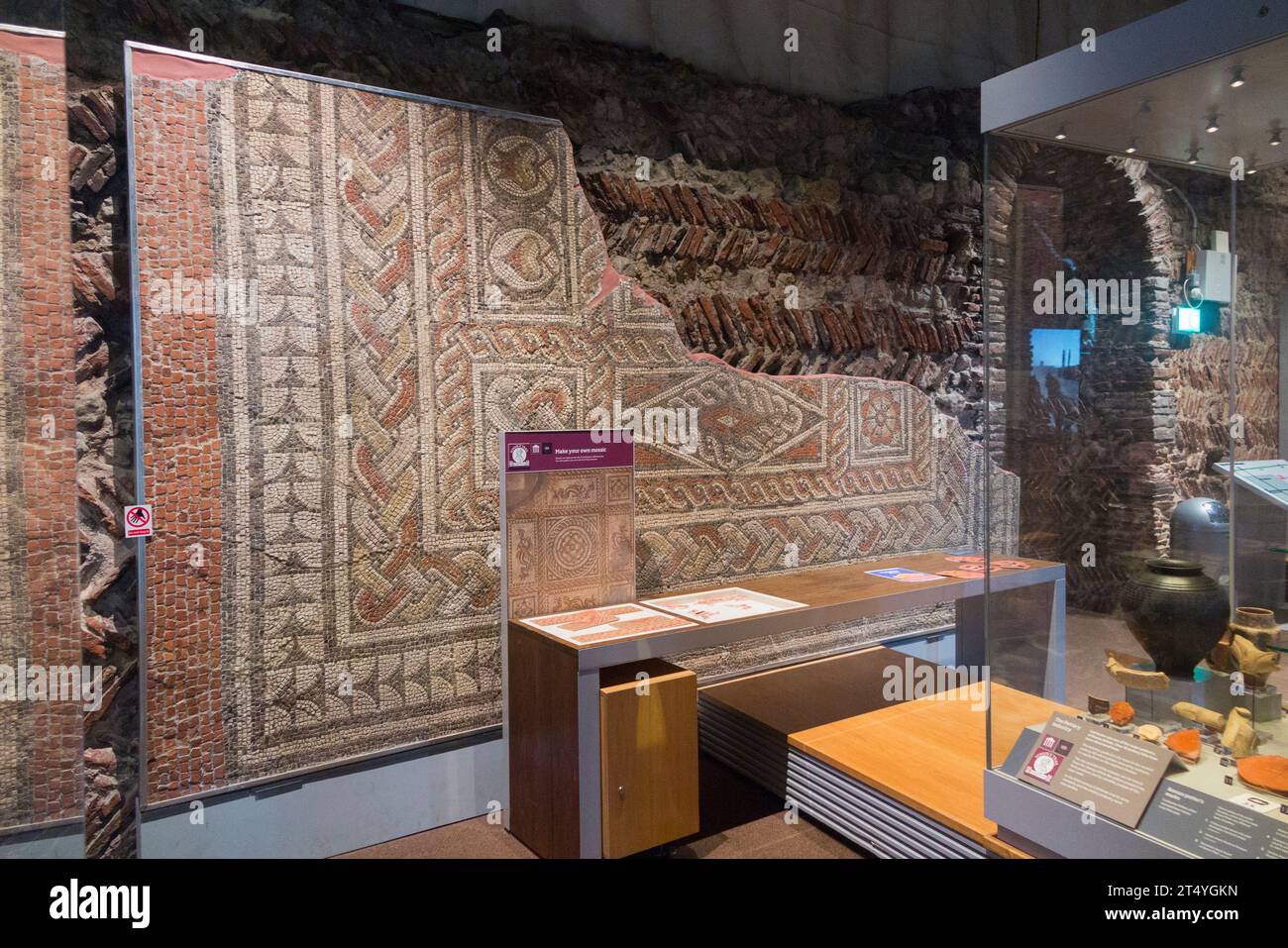 Section Roman (2nd Century AD) mosaic floor discovered at North Hill in ...