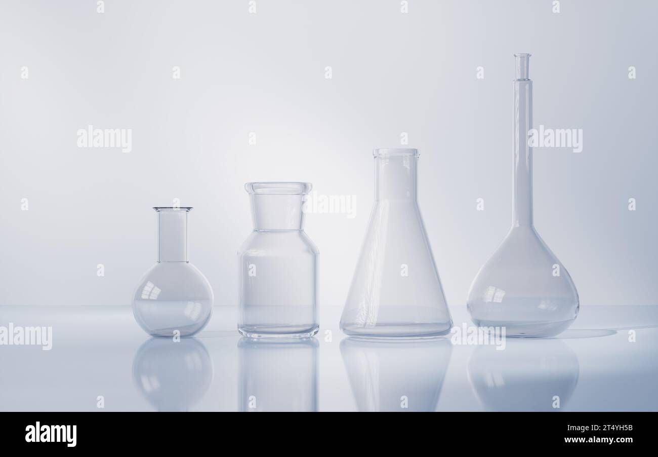 Chemical instruments with biotechnology concept, 3d rendering. 3D ...