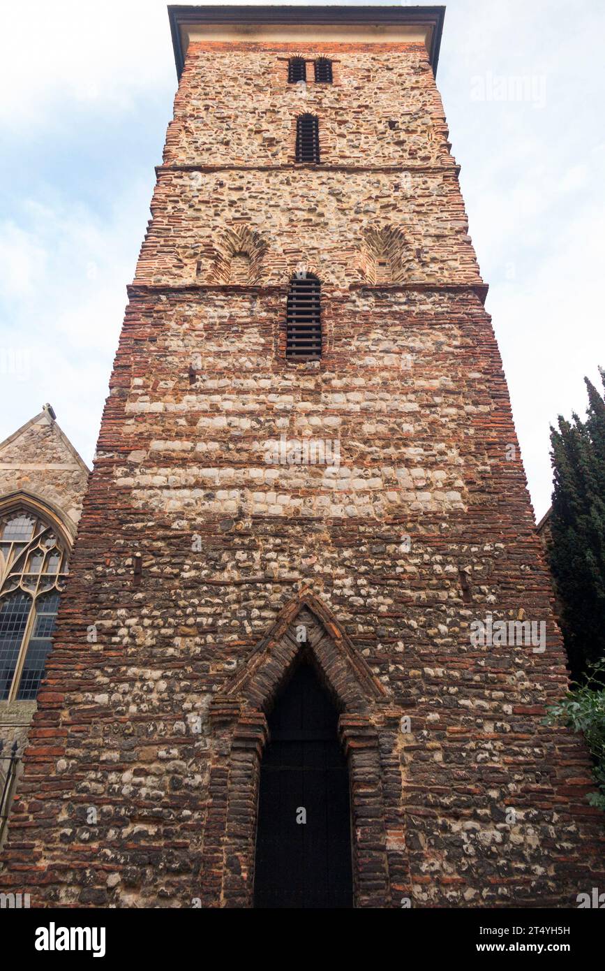 Holy Trinity Saxon church Colchester town centre; west door in late ...