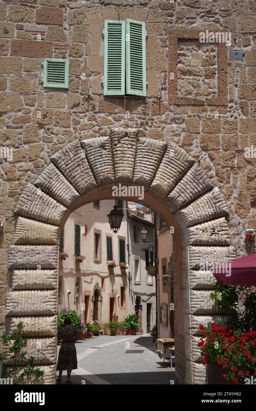 Sorano, historic town in Grosseto province, Tuscany, Italy Stock Photo ...