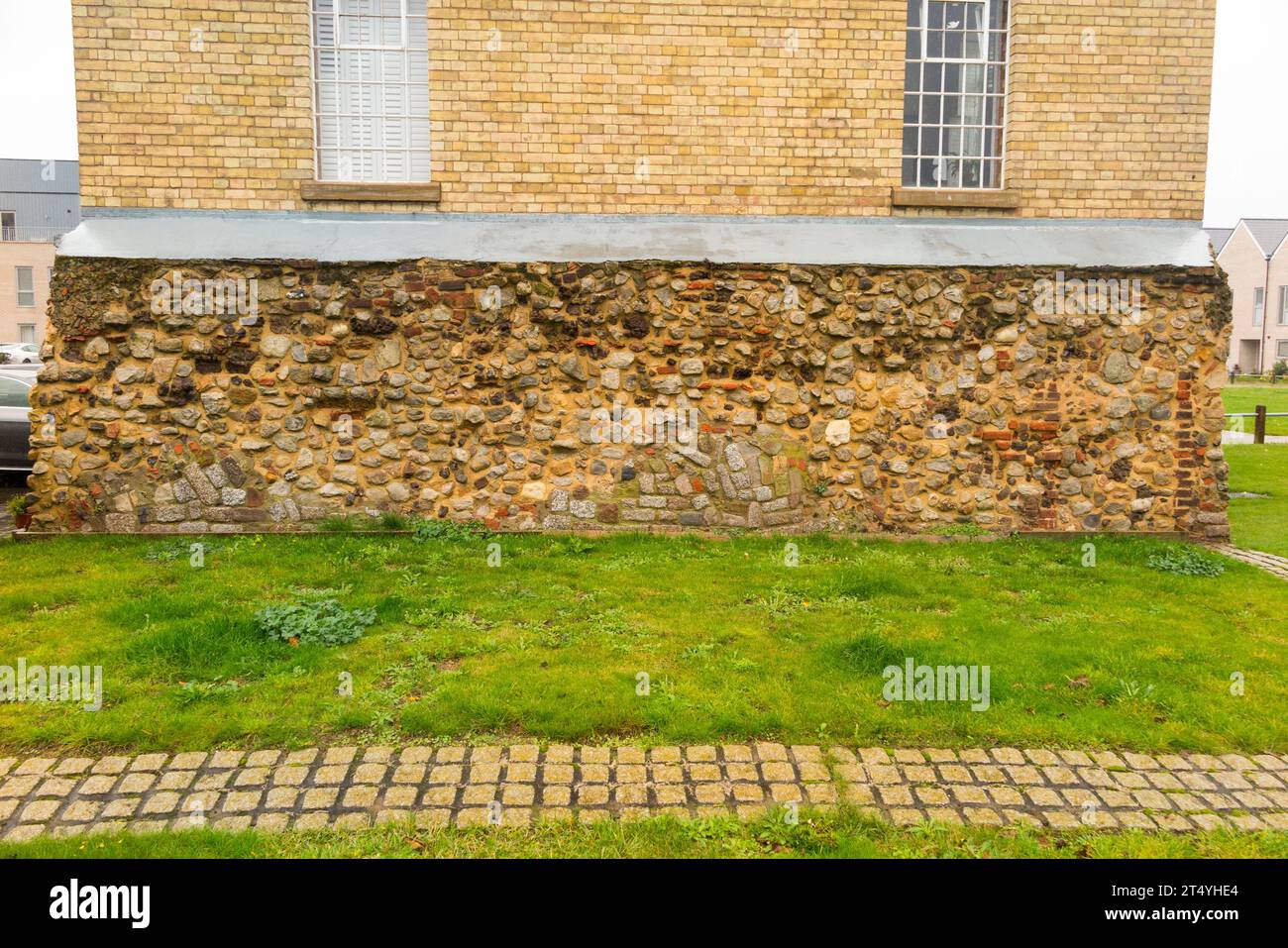 Section of original stone & brick 'Spina' wall of the Roman Circus ...