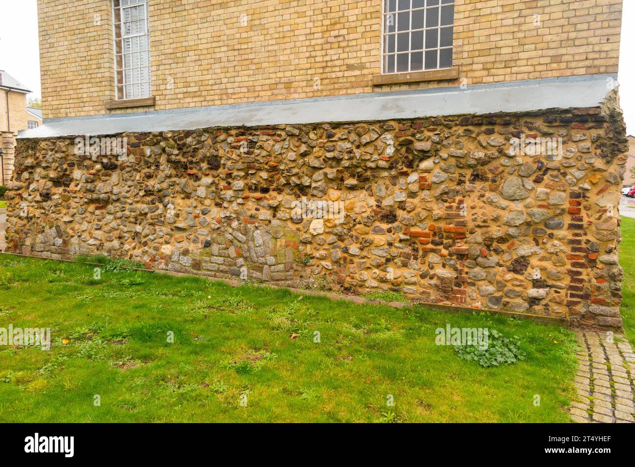 Section of original stone & brick 'Spina' wall of the Roman Circus ...
