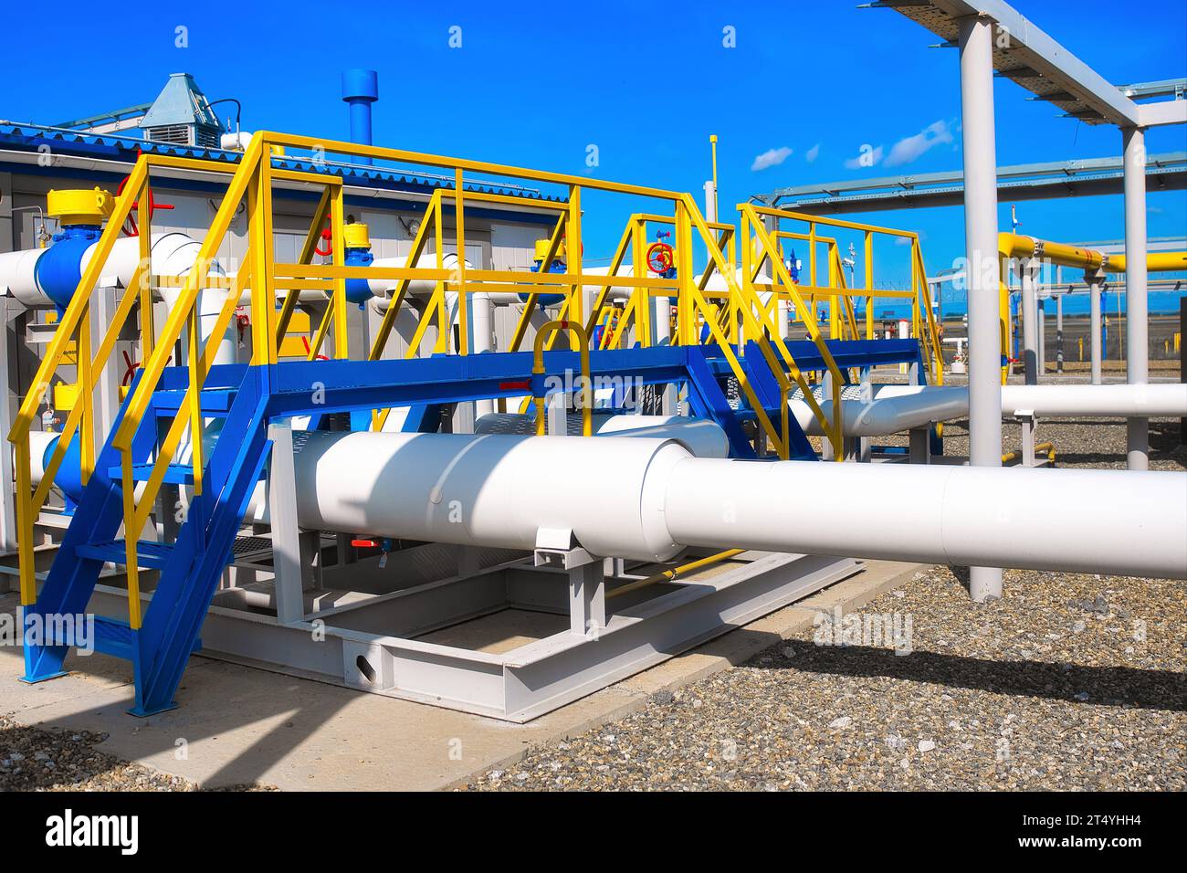 Gas station. Industrial facility for transportation and processing of ...