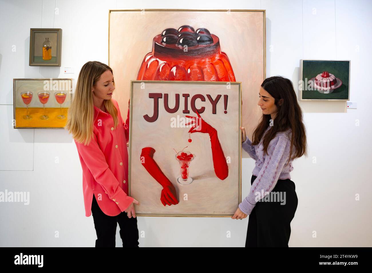 London, UK. 2nd Nov, 2023. Artist Florence Houston, a classically ...