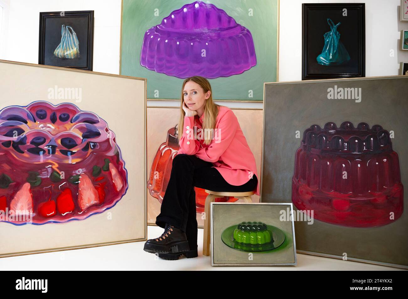 London, UK. 2nd Nov, 2023. Artist Florence Houston, a classically ...