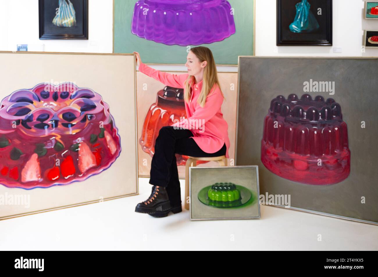 London, UK. 2nd Nov, 2023. Artist Florence Houston, a classically ...