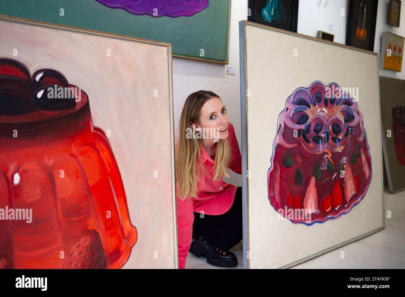 London, UK. 2nd Nov, 2023. Artist Florence Houston, a classically ...