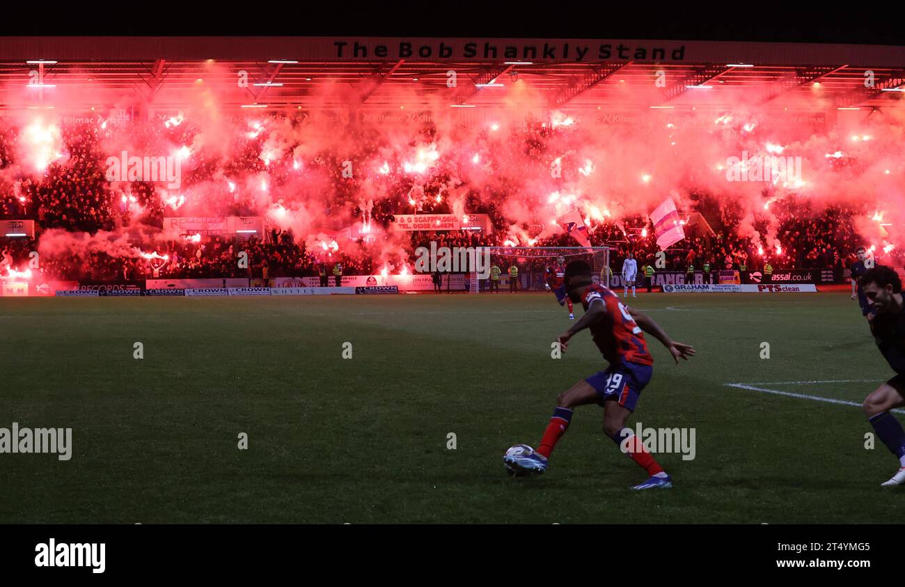 Stadium view football flares soccer hi-res stock photography and images ...