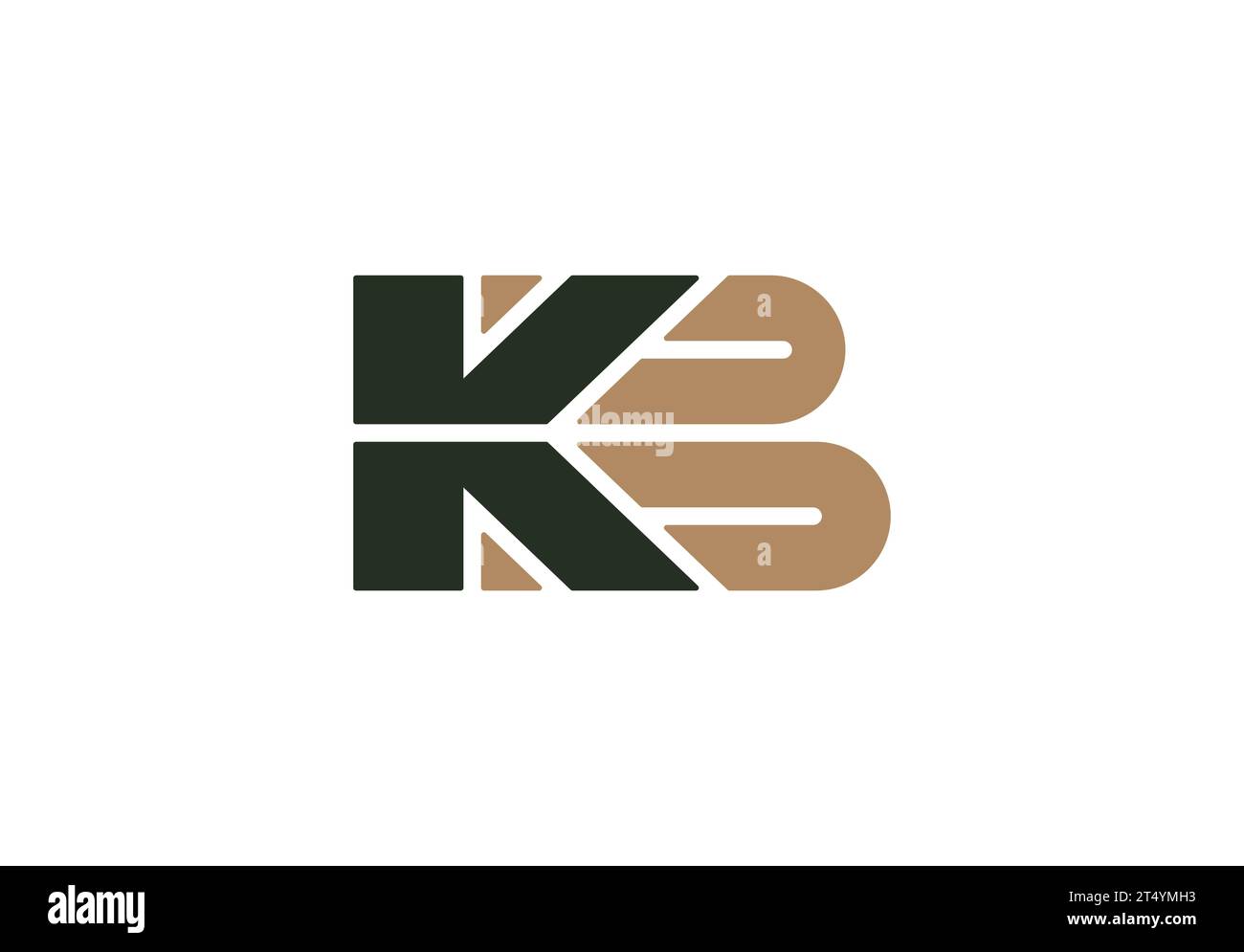 Modern elegant luxury letter monogram initial kb Vector Image Stock ...