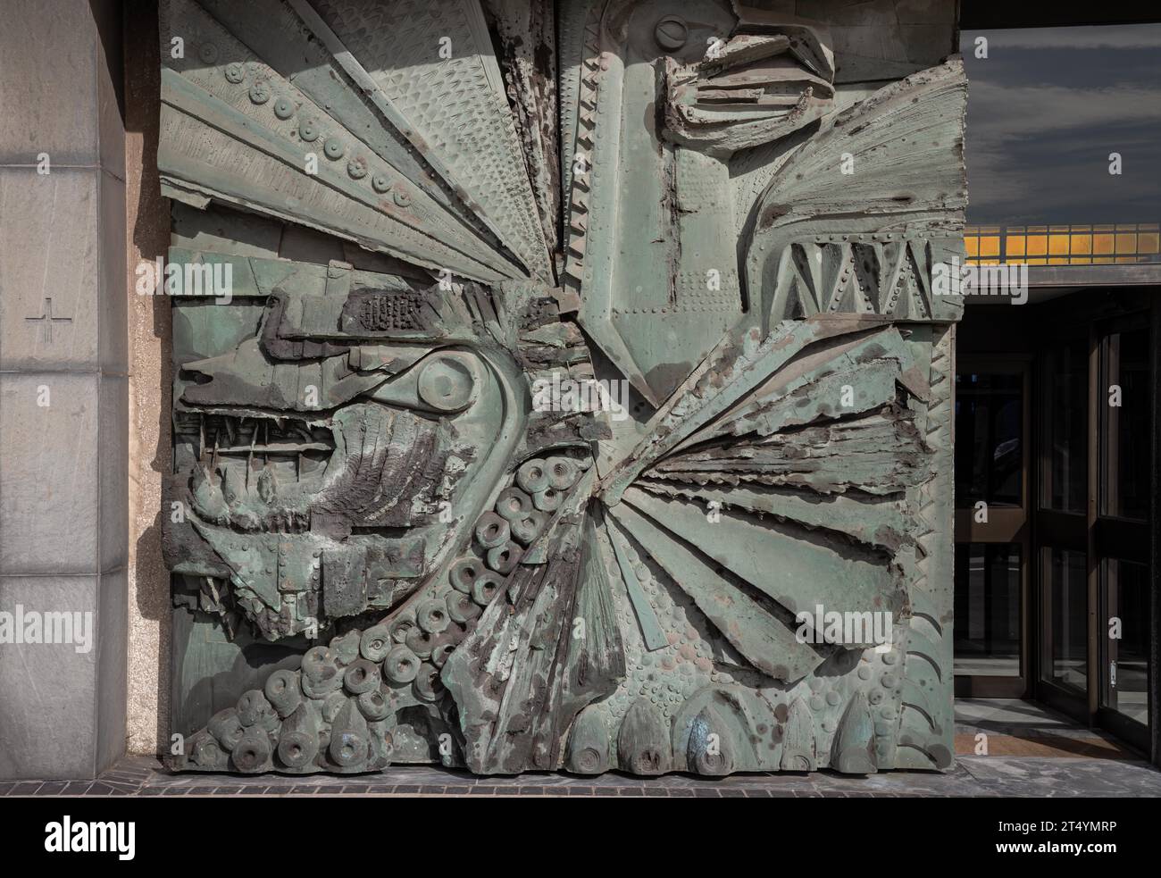 Liverpool, UK - Oct 08, 2023 - Entrance door of Metropolitan Cathedral ...