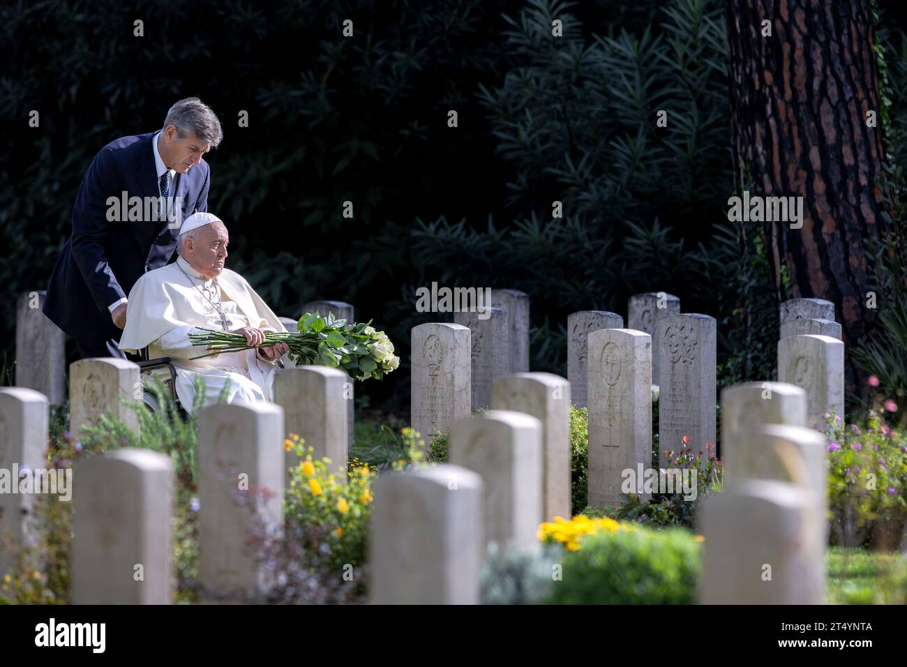 Rome, Italy, 2 November 2023. Pope Francis leads a Mass for all dead ...