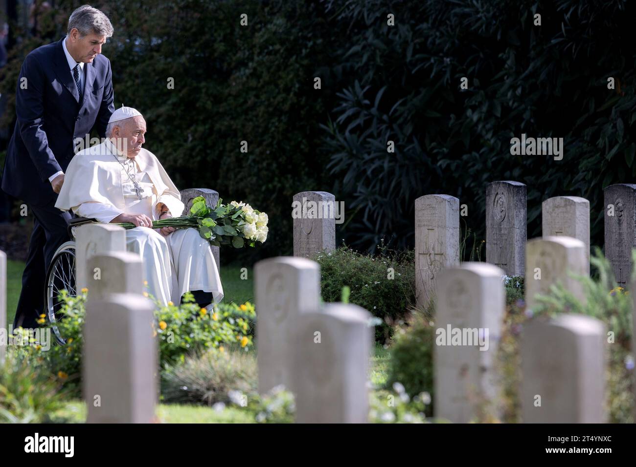 Rome, Italy, 2 November 2023. Pope Francis leads a Mass for all dead ...