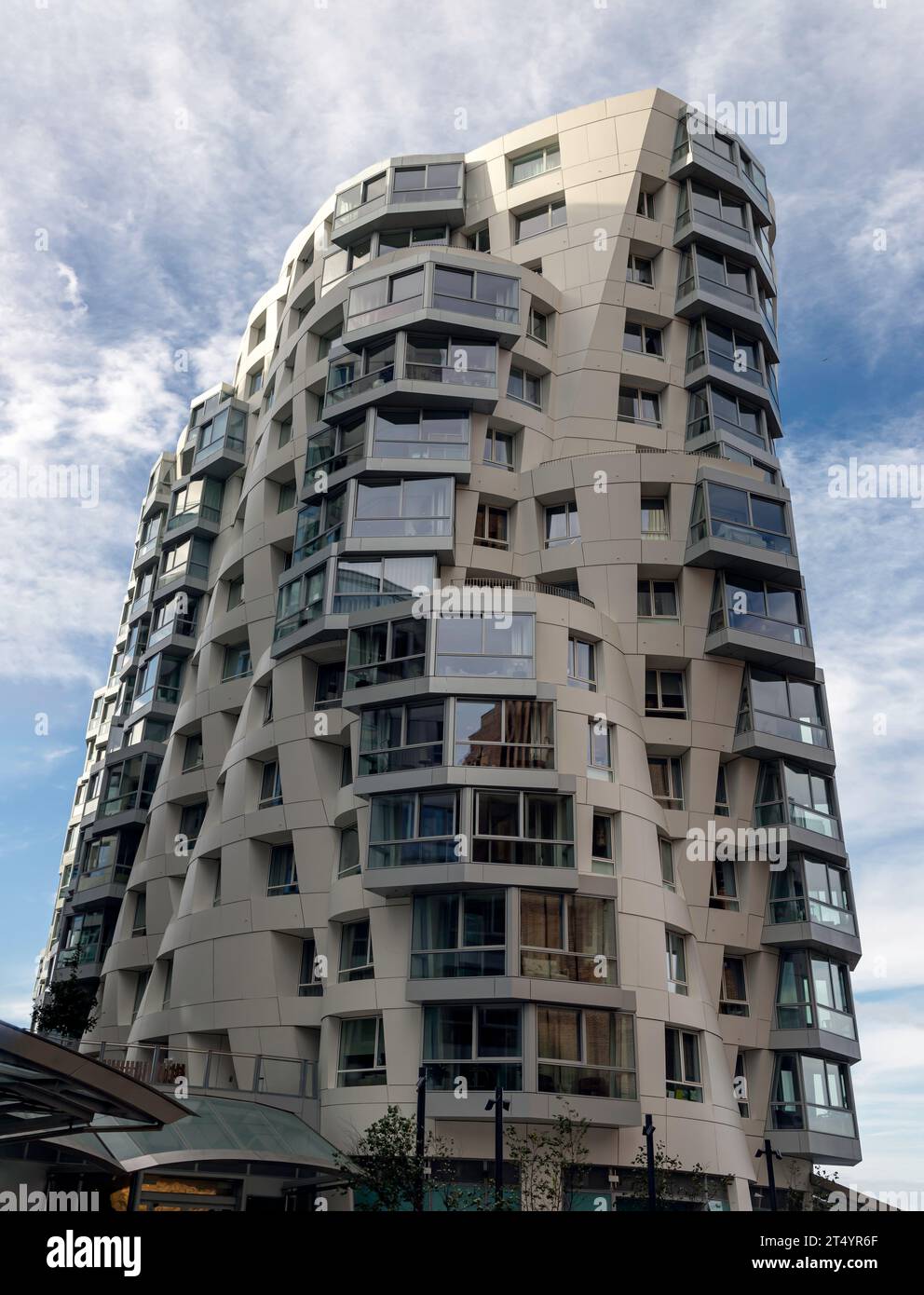 London, UK - Oct 16, 2023 - Facade Residential luxury apartment ...