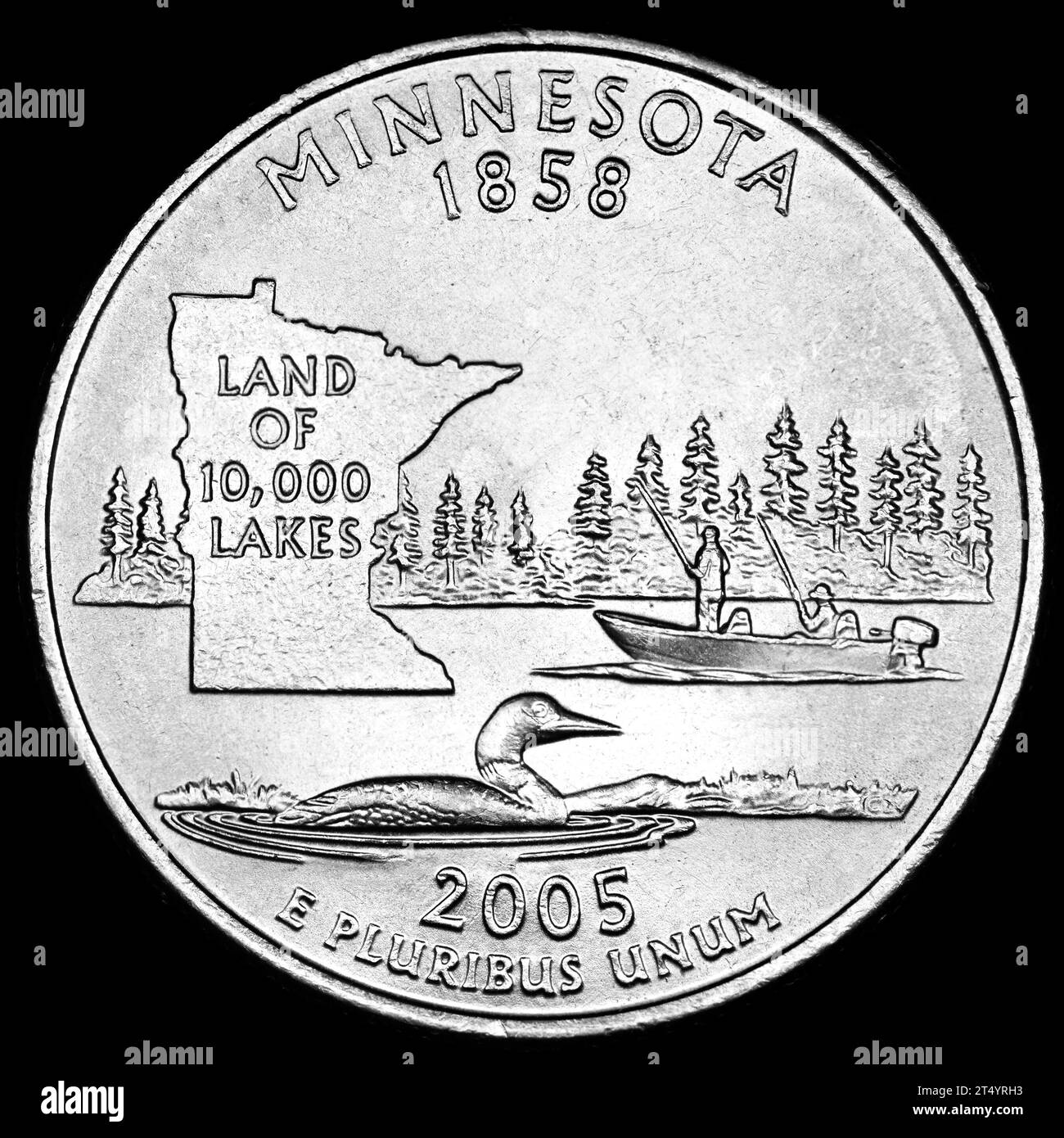 US Commemorative State Quarter Dollar : Minnesota (1858) Land of 10,000 ...