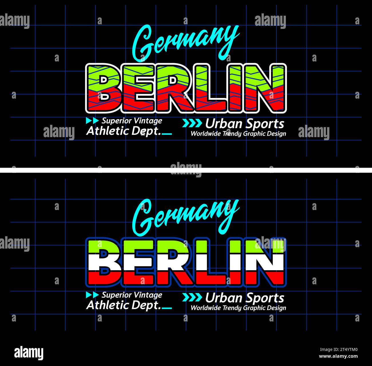 Berlin urban line lettering sports style vintage college, typography ...