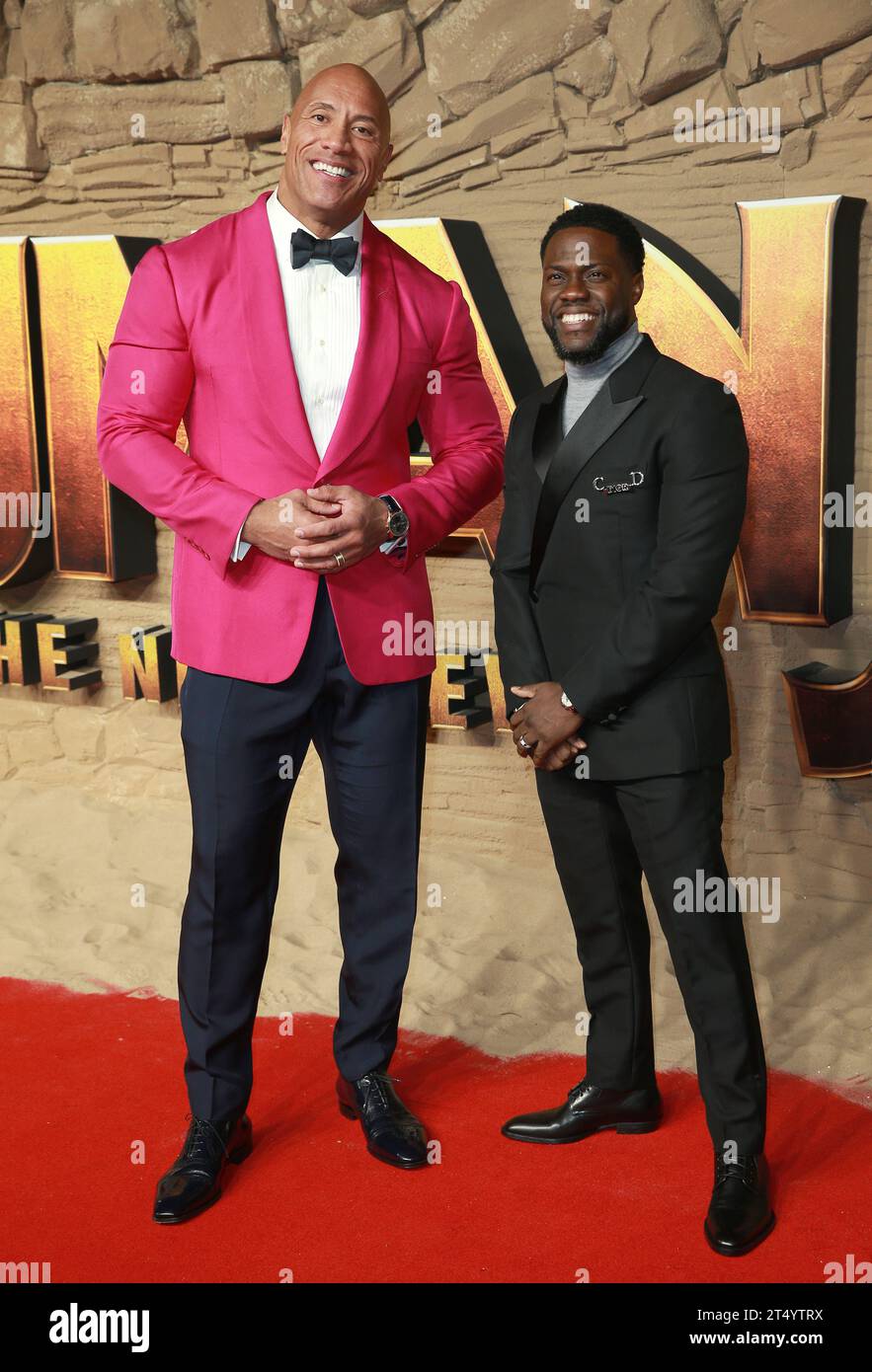 Dwayne Johnson and Kevin Hart attend the UK Premiere of "Jumanji: The ...