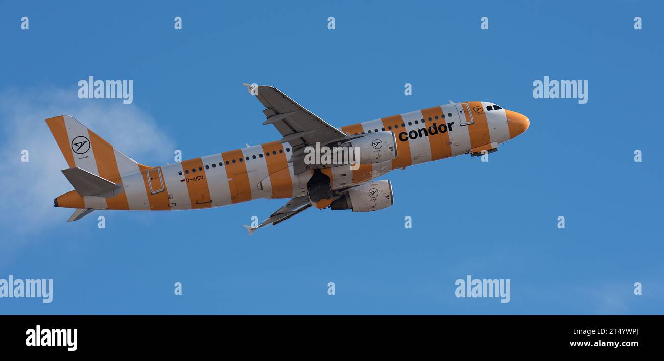 Tenerife, Spain october 30st, 2023. Condor Airlines, Airbus A320-214 ...