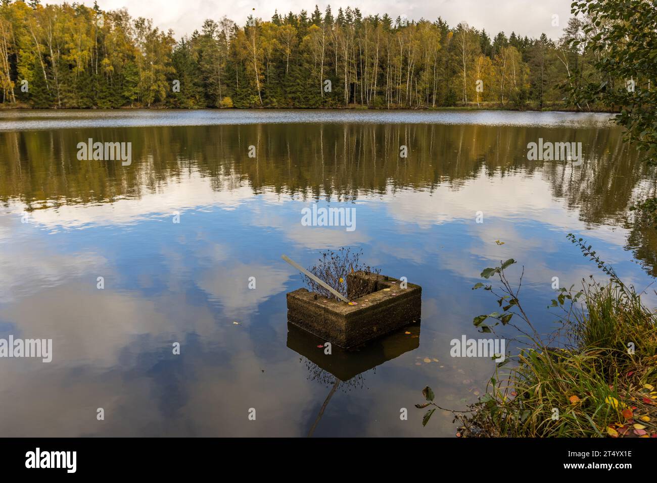 A so-called monk is a vertical drain for emptying the carp pond. It is ...
