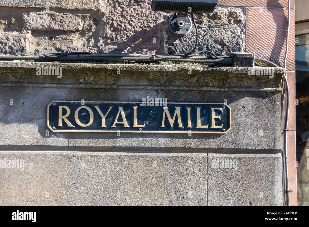 Royal Mile street sign Stock Photo - Alamy