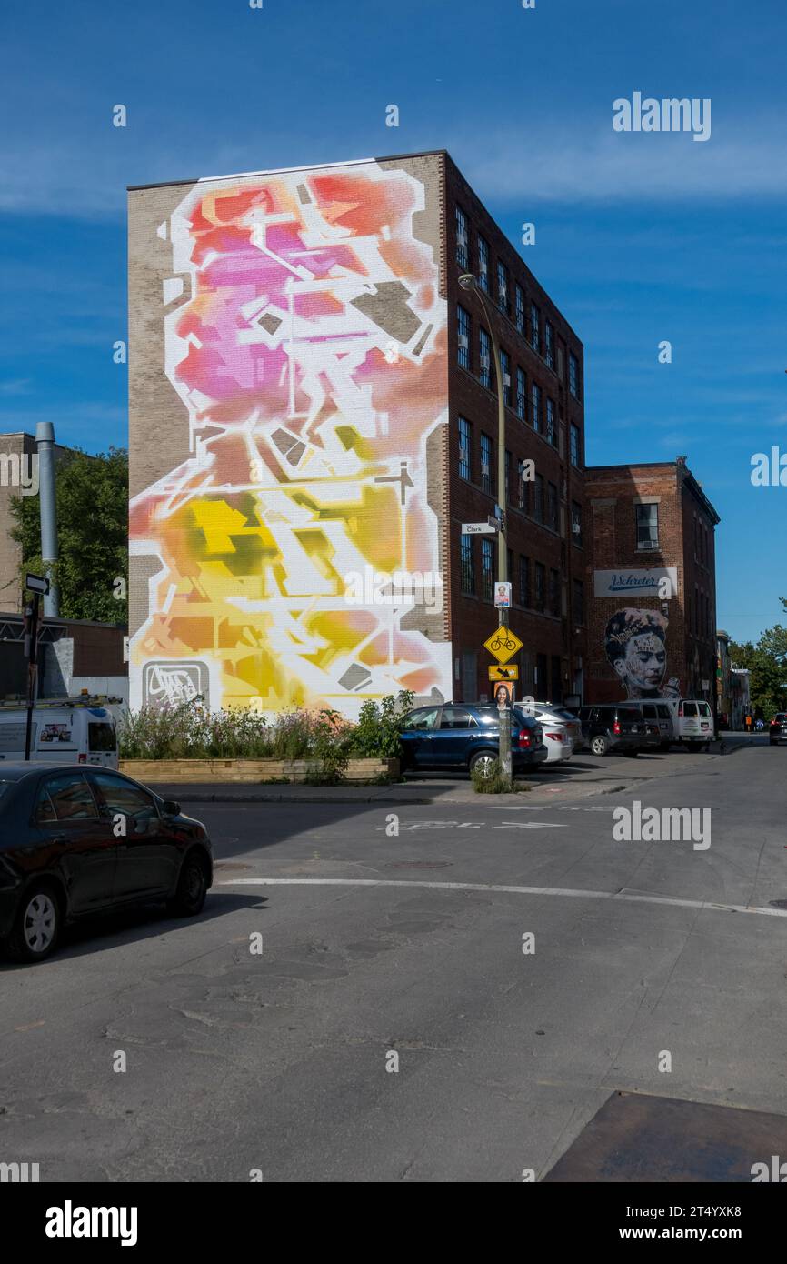 Abstract mural, Montreal, province of Quebec, Canada Stock Photo - Alamy