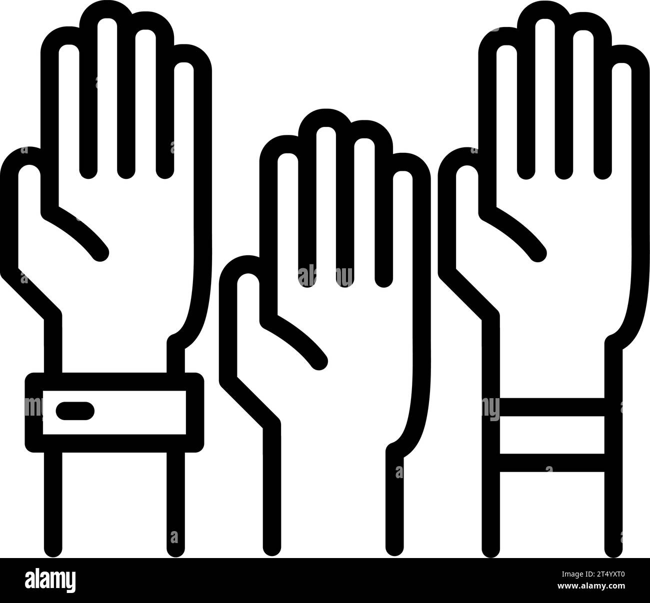 raised hands icon Stock Vector Image & Art - Alamy